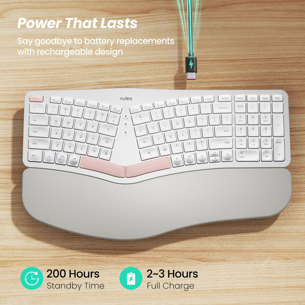 Nulea RT05B Wireless Ergonomic Keyboard – nulea offical