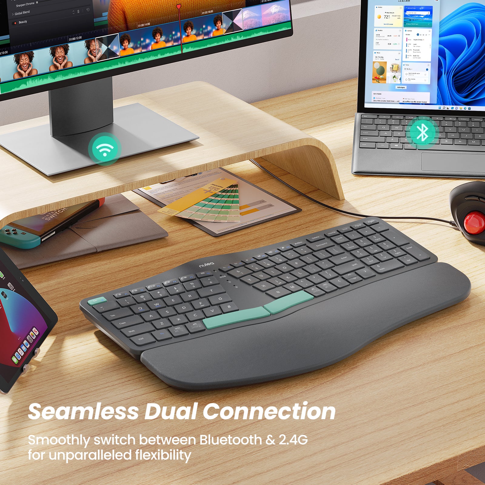 Nulea Rt05b Wireless Ergonomic Keyboard Nulea Offical