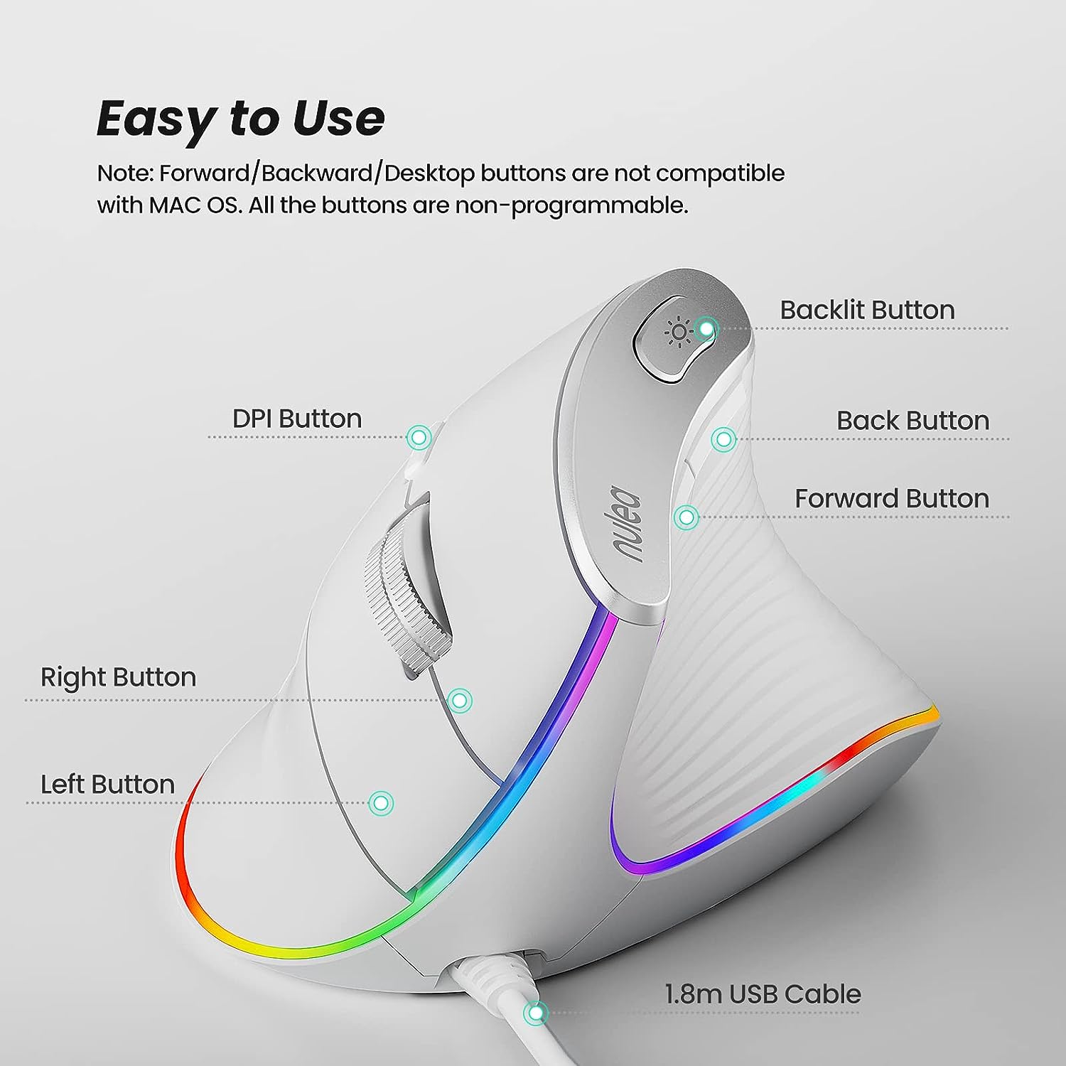 Nulea M504 Wired Vertical Mouse – nulea offical